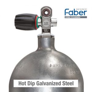 Faber HP 100 Gun Metal Grey Steel Scuba Tank - Diver Dan's